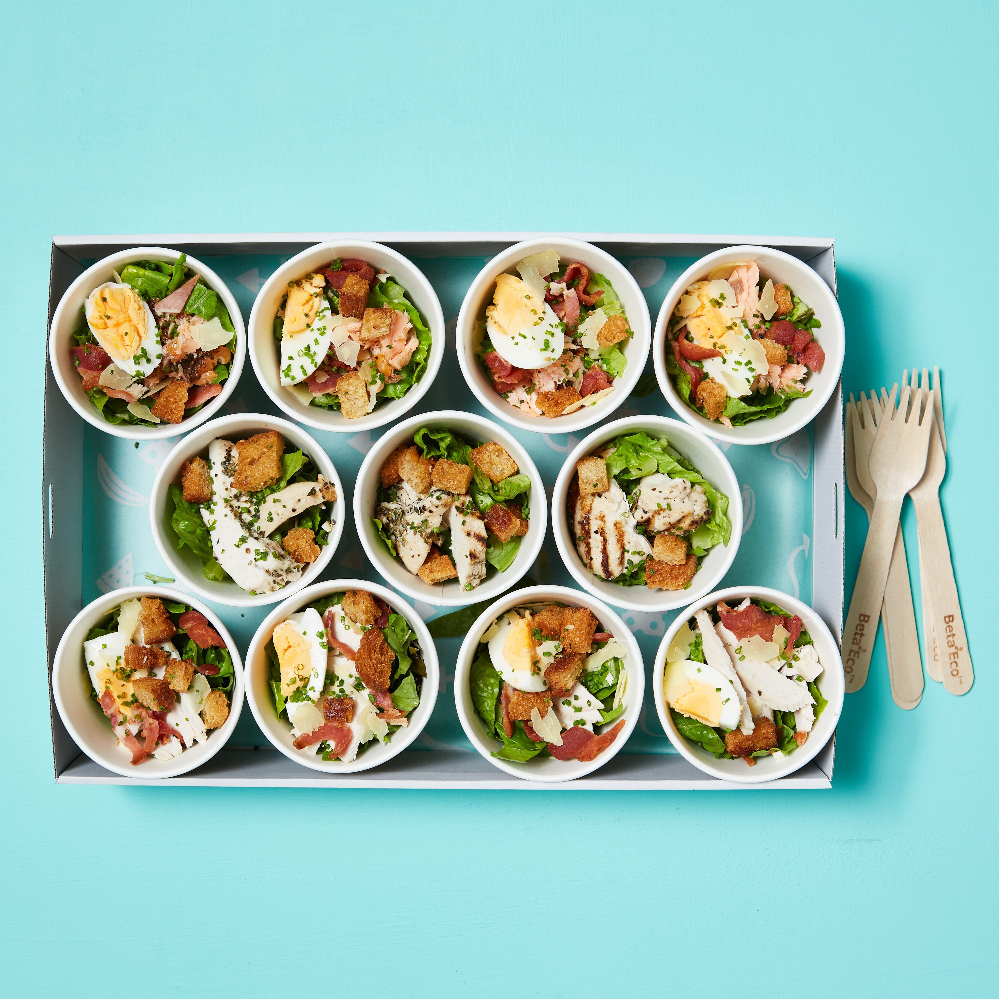 Mini Caesar Salad Cup Platter (11)