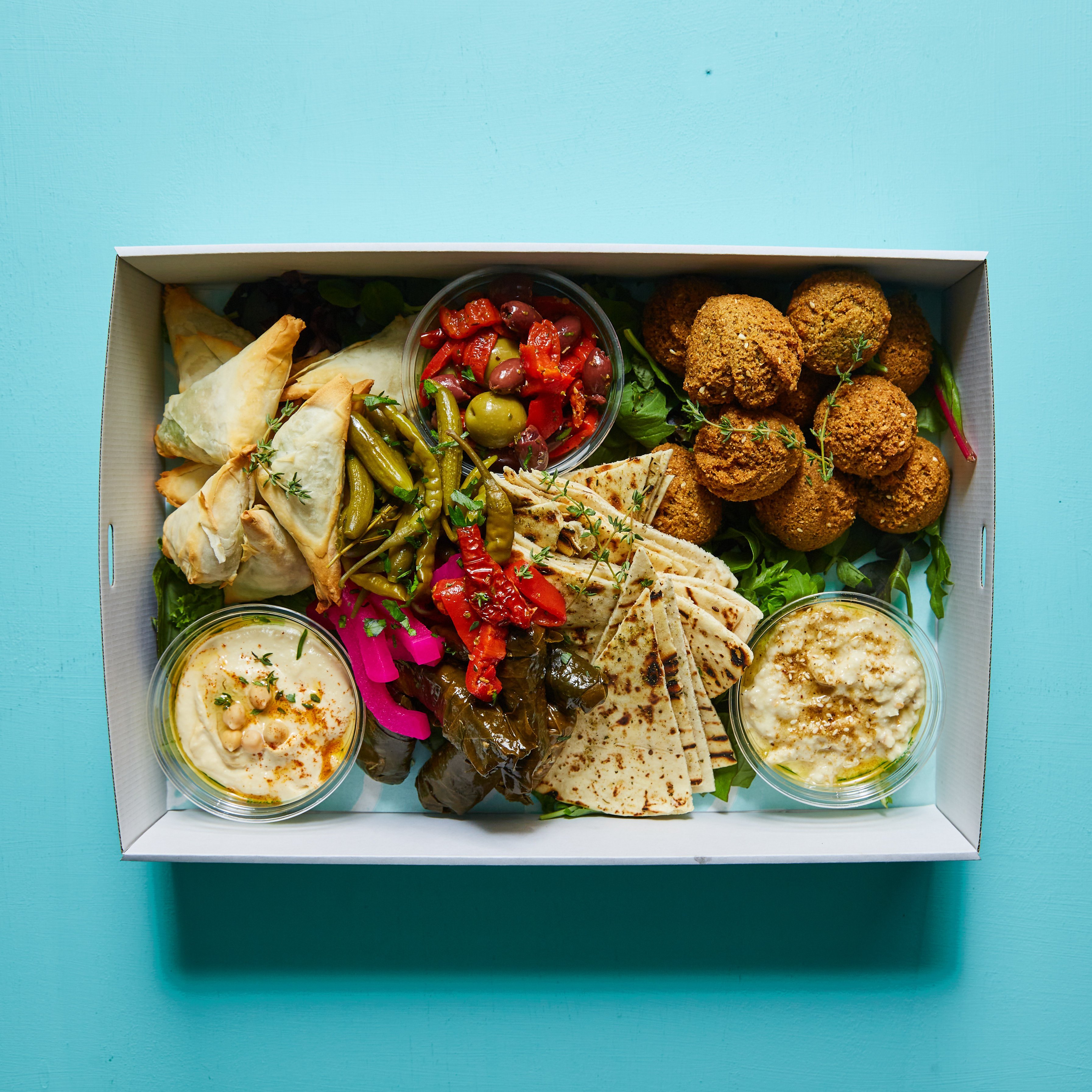 Middle Eastern Vegetarian Mezze Sharing Platter