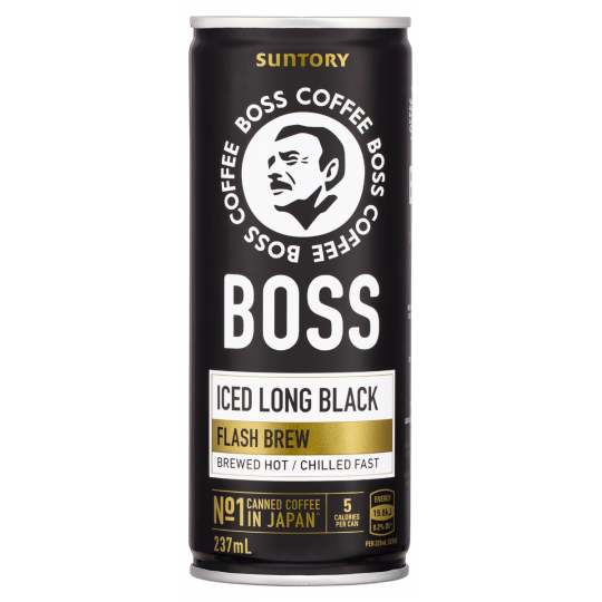 Boss Iced Long Black Coffee Can 237ml