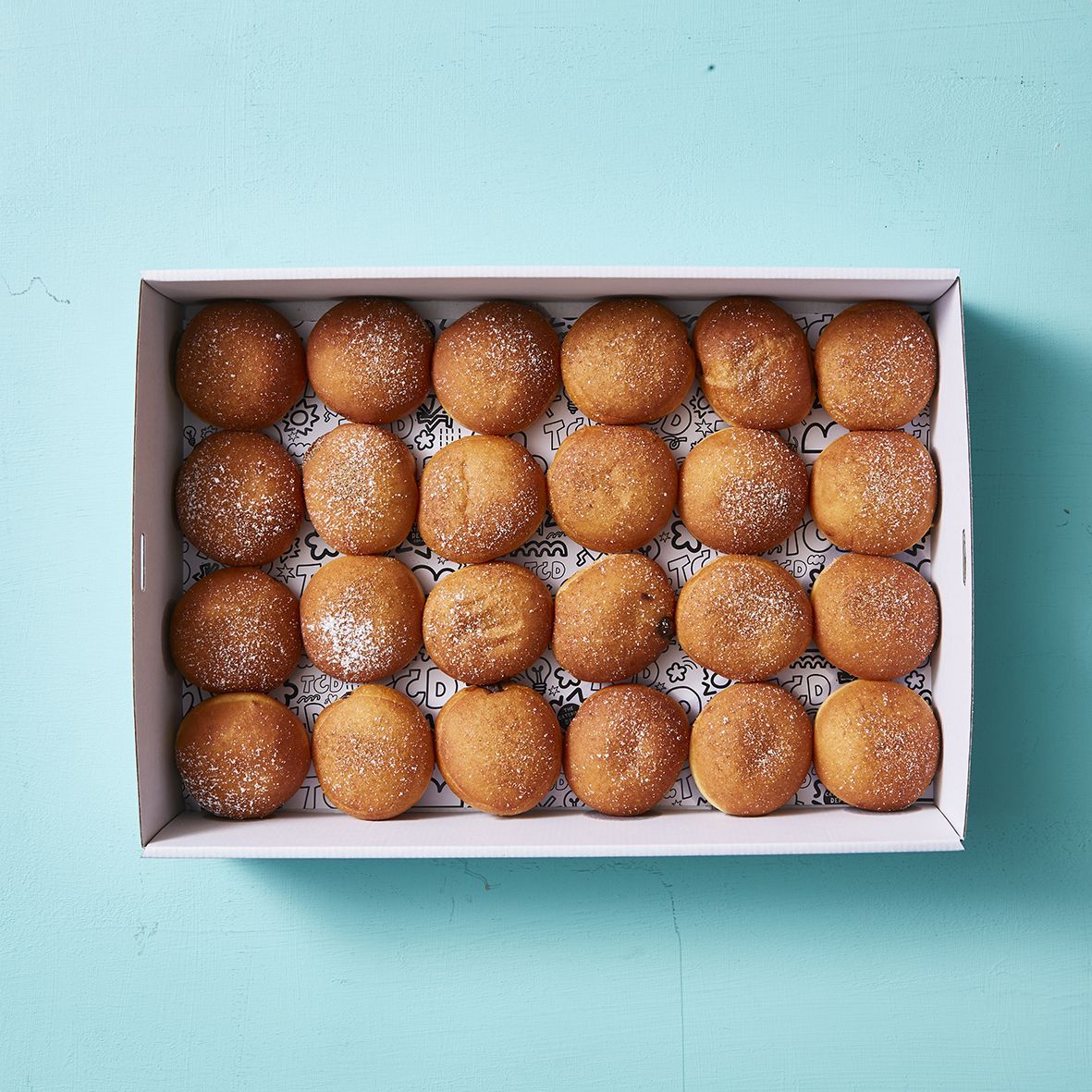 Cinnamon Dusted, Chocolate Filled Italian Donuts (24)