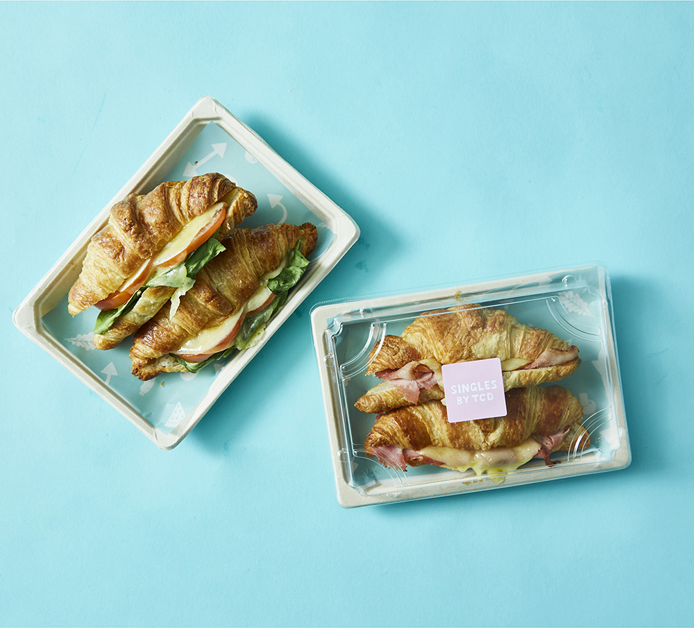 Freshly Baked Filled Croissant Plate (2 per serve) (V)