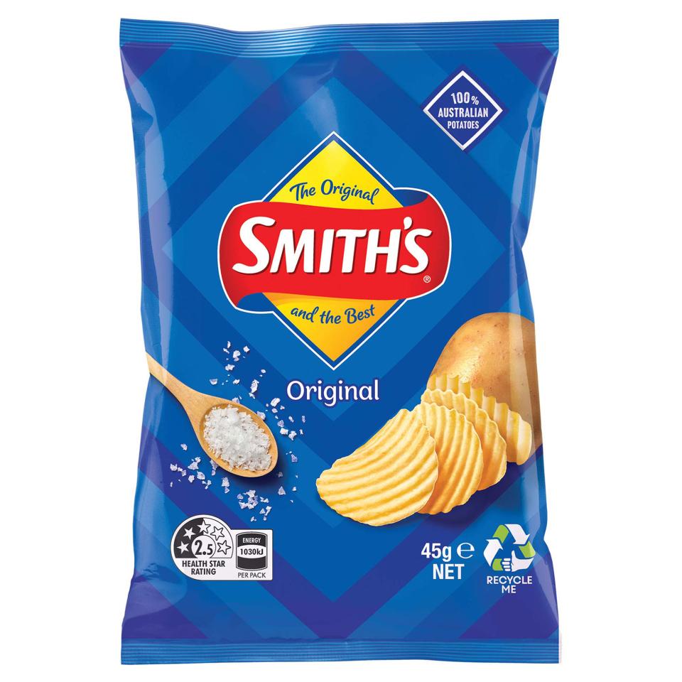 Original Smith Chips 45G Box 18 packets
