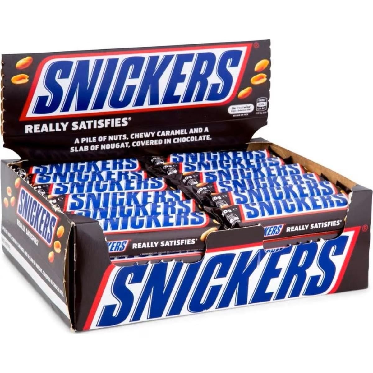 Snickers Chocolate Bar 44G Box 50 bars