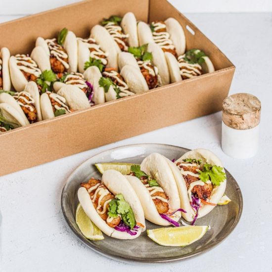 Lemongrass Chicken Bao Bun Platter