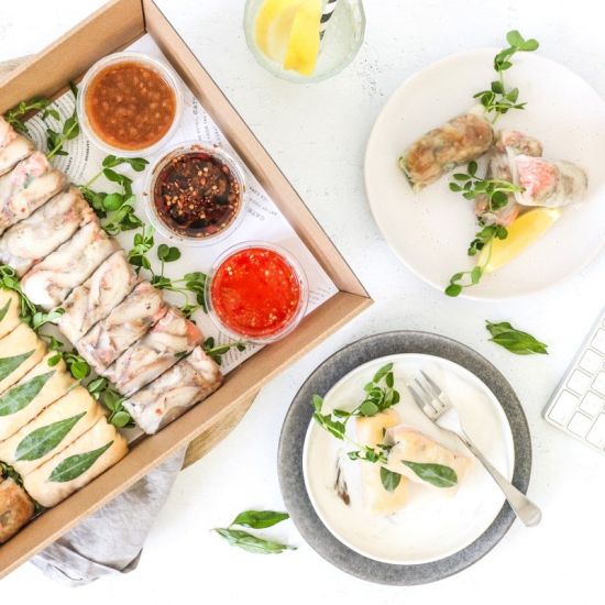 Combination Rice Paper Roll Platter | Catering Project