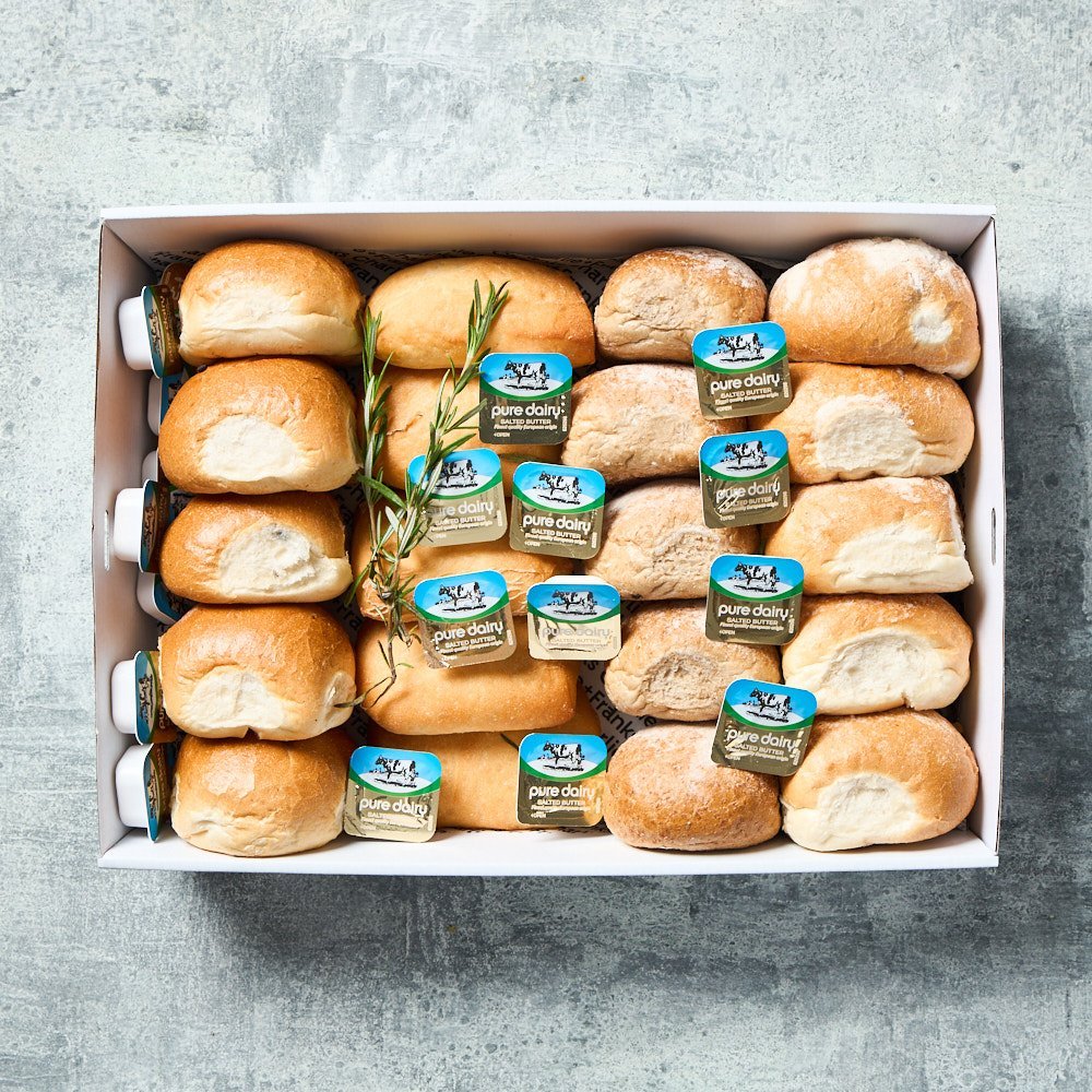 BREAD - Assorted Dinner Rolls + Butter (Box of 20)
