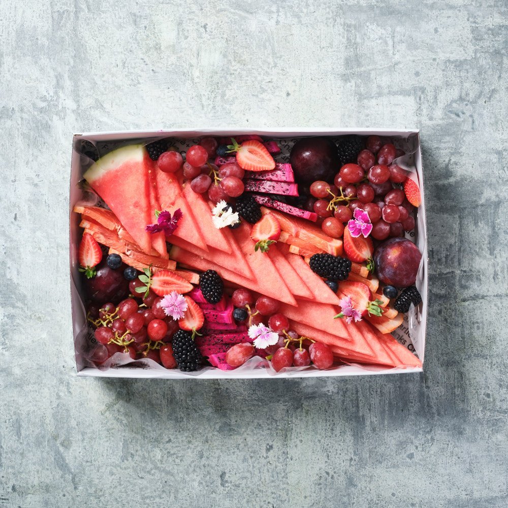 Valentines Day - Pink Fresh Fruit Platter (Serves 5 - 8 people)