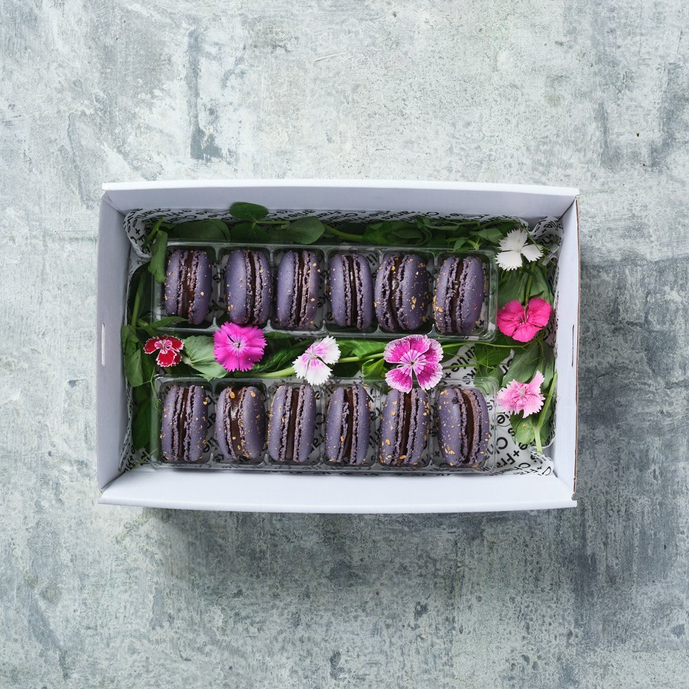 Wear It Purple - Hazelnut Macaron Platter (Box of 12)