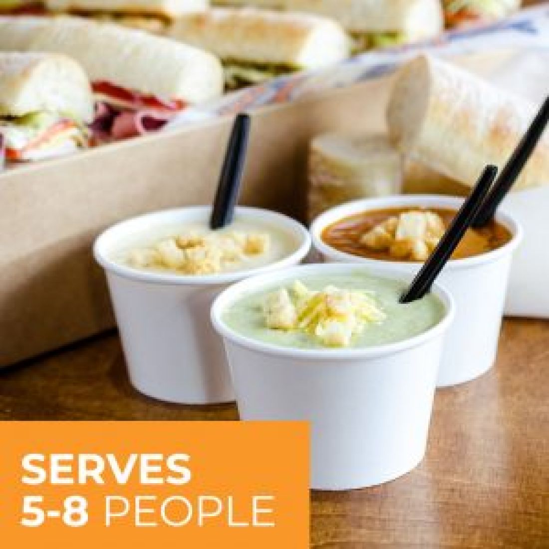 Supergroup Sandwich and Soup Platter (From $120)