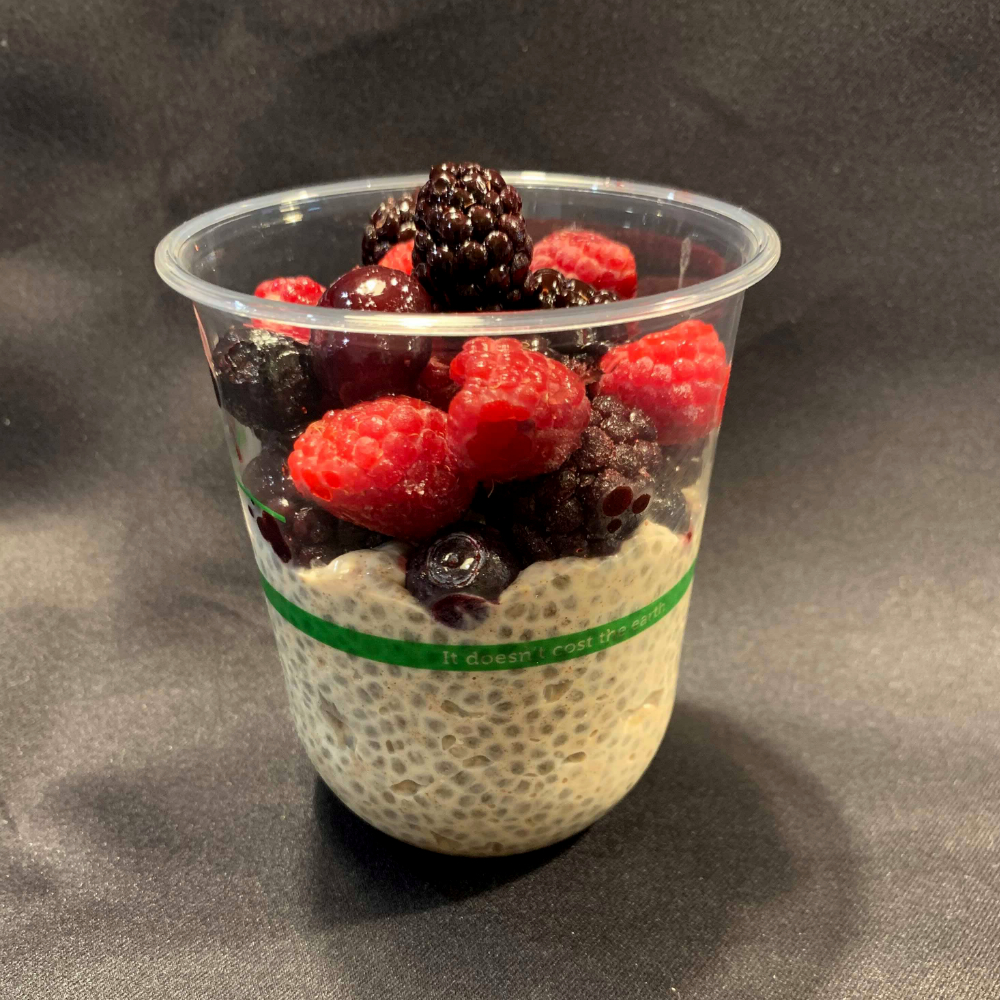 Chia Seed Pudding Cup with Coconut and Berries