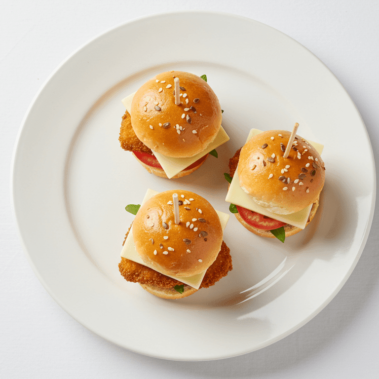 Chicken schnitzel, Swiss cheese, fresh tomatoes slider