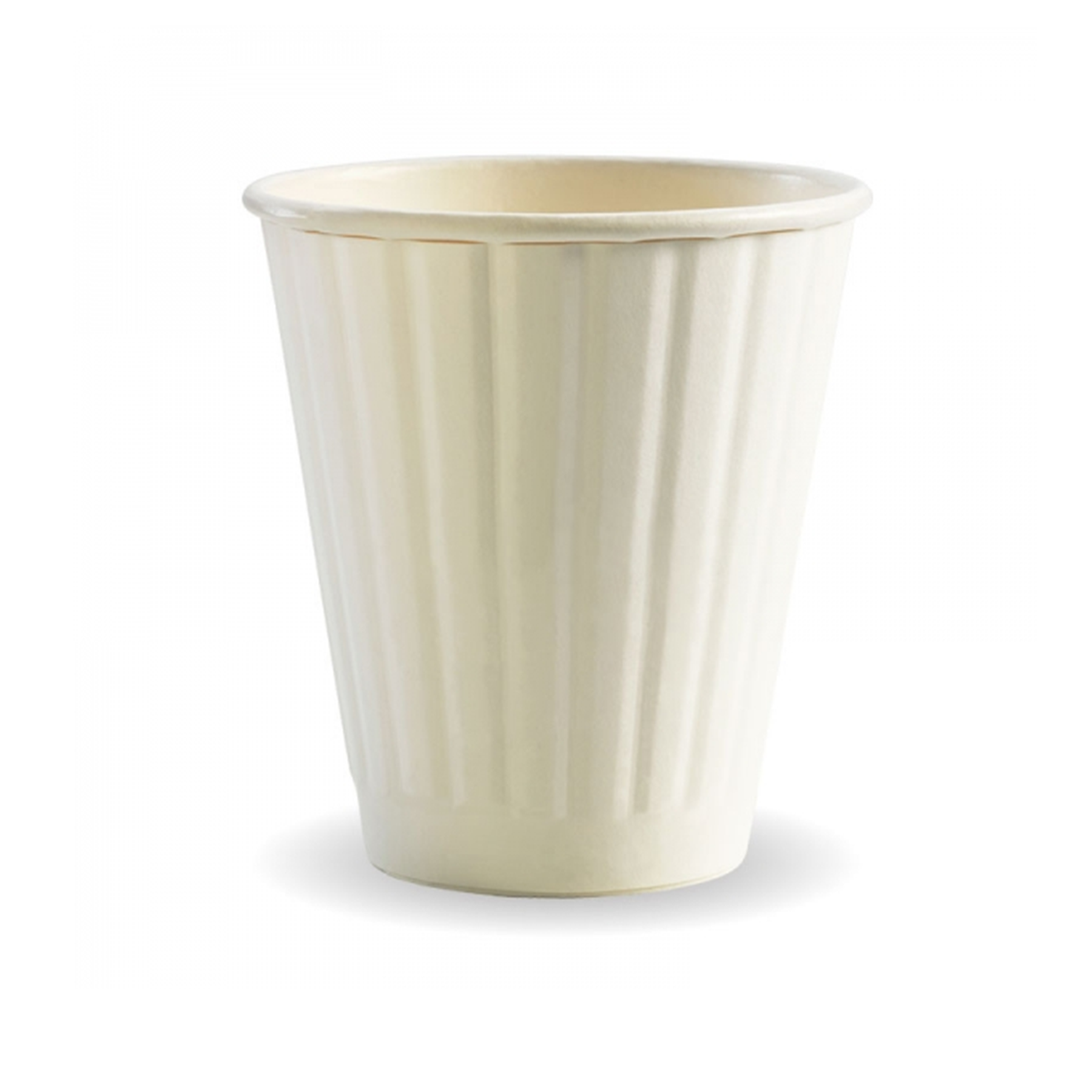 BioPak 90mm Double Wall Cups - White, Art Series