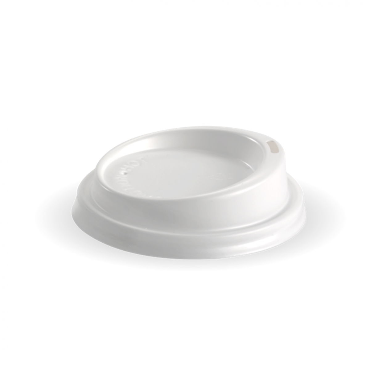 Biopak Coffee Cup Lids - White, Black, Opaque, Sugarcane
