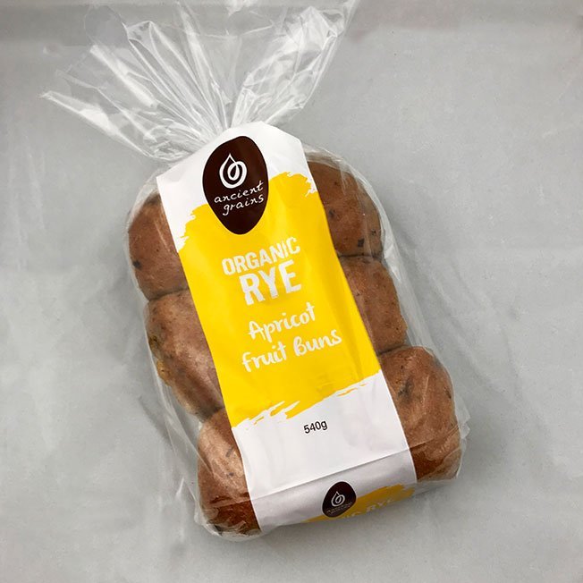 Ancient Grains Rye Apricot Fruit Buns (6pack) 540g