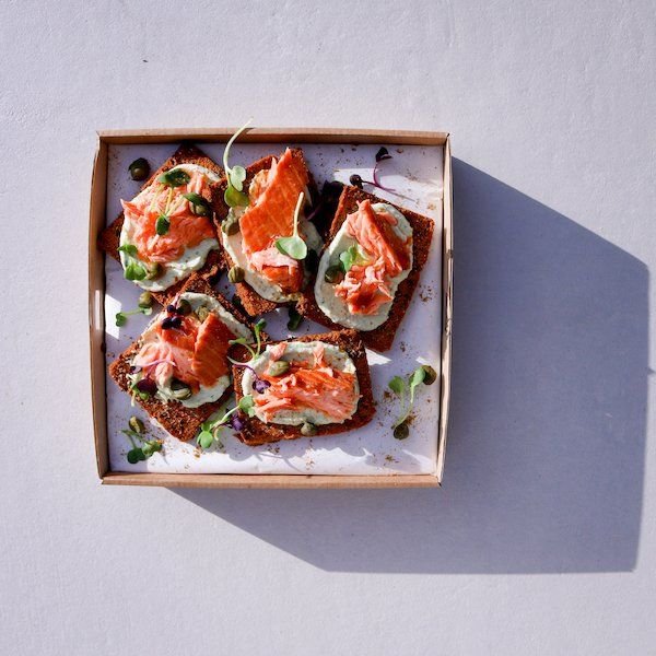 Smoked Salmon & Capers Bruschetta | Canapes Catering | Auckland